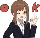 Cute Girl - Telegram Sticker - English