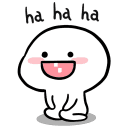 Small white face - Telegram Sticker - English