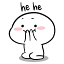 Small white face - Telegram Sticker - English