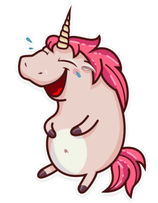 Stella the Unicorn - Telegram Sticker - English