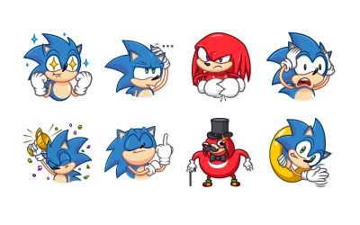 Sonic - Telegram Sticker - English